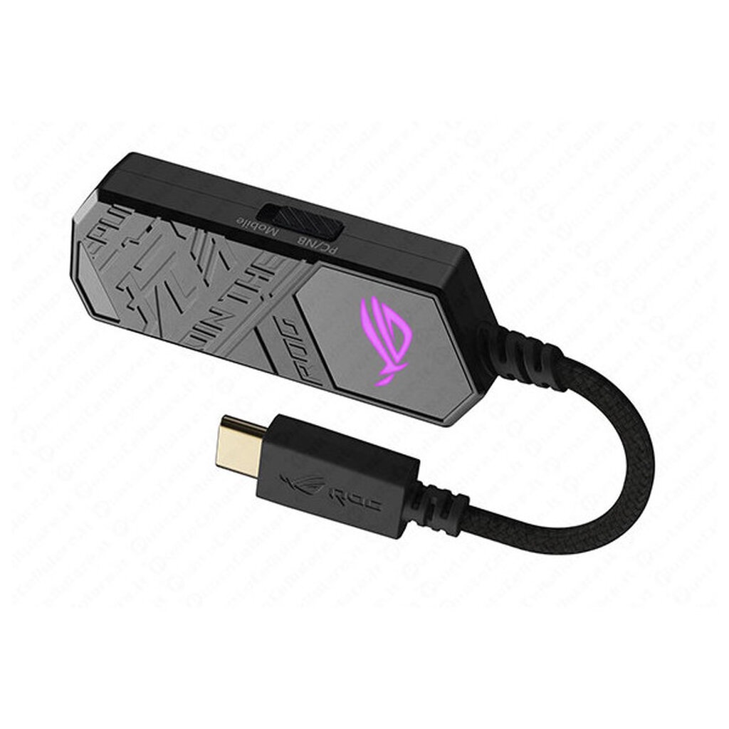 Asus ROG Clavis USB-C to 3.5 mm gaming DAC with AI Noise-Canceling Mic ...