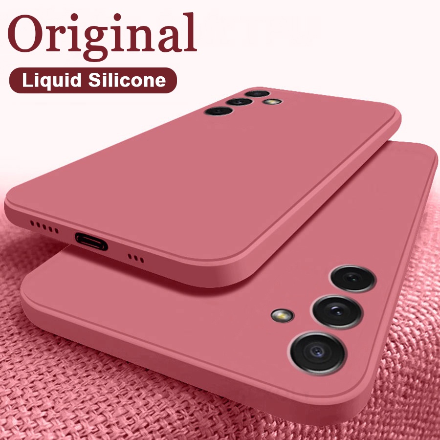 เคสโทรศัพท์ซิลิโคนทรงสี่เหลี่ยมสําหรับ สําหรับ Samsung Galaxy A14 A34 A54 A15 A25 A35 A55 A16 ...