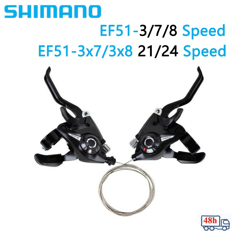 Shimano EF51 3x7 21 ความเร็ว/3x8 24 ความเร็วเบรค lever Combo Shifter MTB จักรยาน Shifter ความ ...