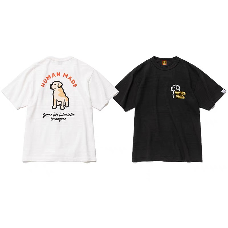 GUSเสื้อยืดแขนสั้นลําลอง ผ้าฝ้าย พิมพ์ลาย HUMAN MADE Labrador สําหรับ ...