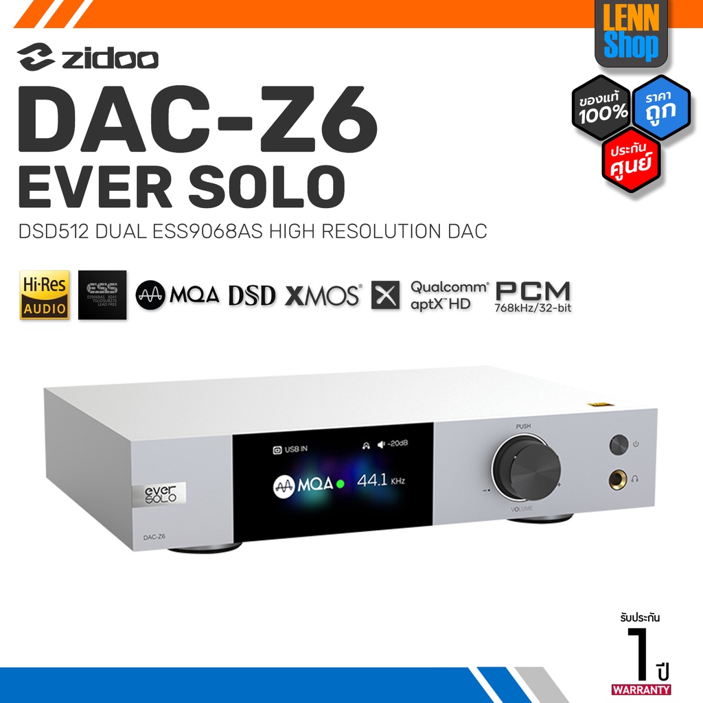 EVERSOLO DAC-Z6 คุณภาพสูง ด้วย Chipset เสียง DAC-Amp ES 9068*2 ประกัน ...