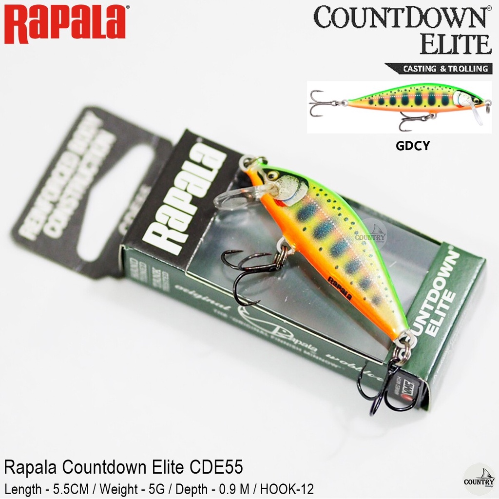 เหยื่อปลอม RAPALA Countdown Elite CDE-55 Lure Bait Sinking 5.5cm | Shopee Thailand