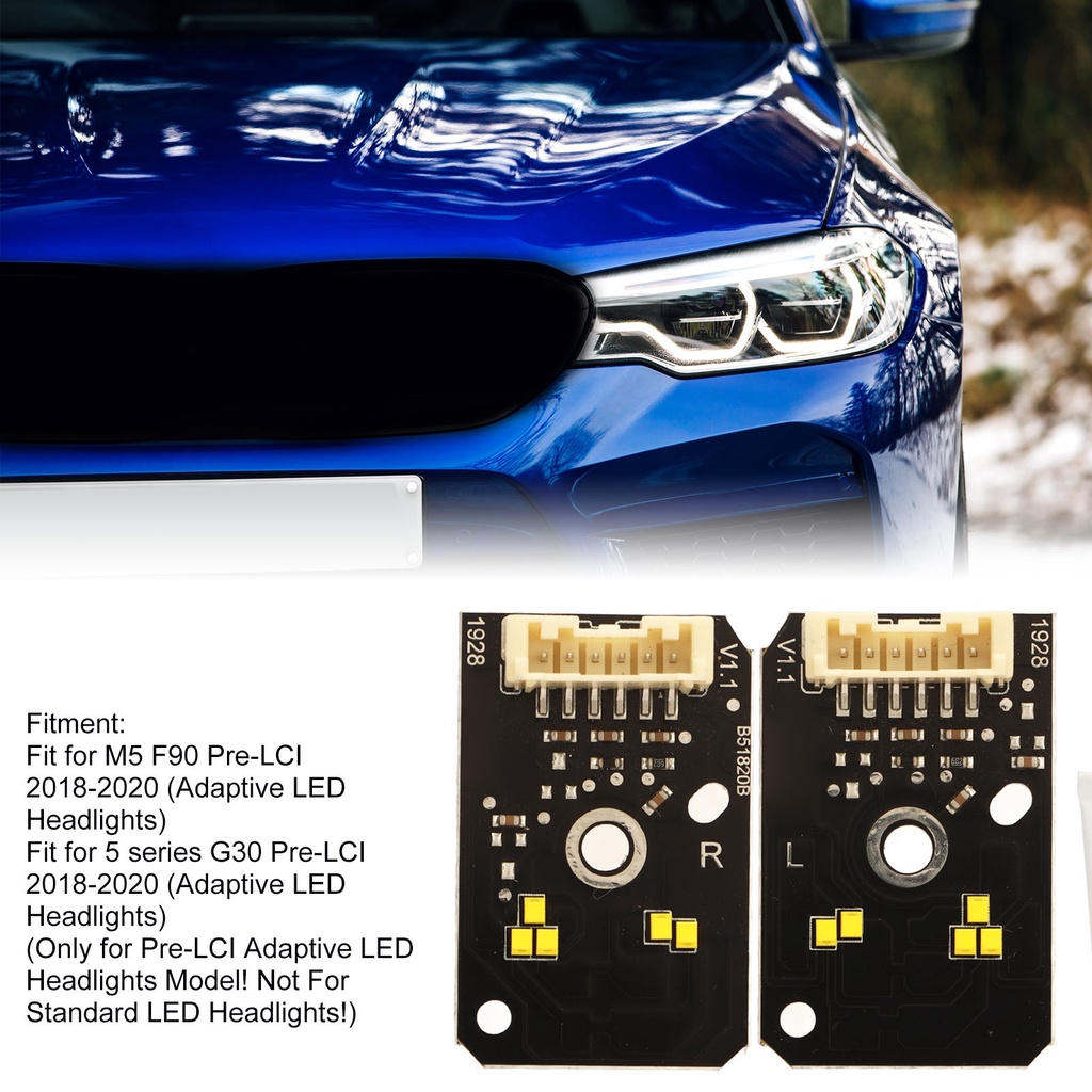 Happiness House ชุดบอร์ดโมดูลไฟ LED DRL สีเหลือง CSL สำหรับ M5 F90 5 ...