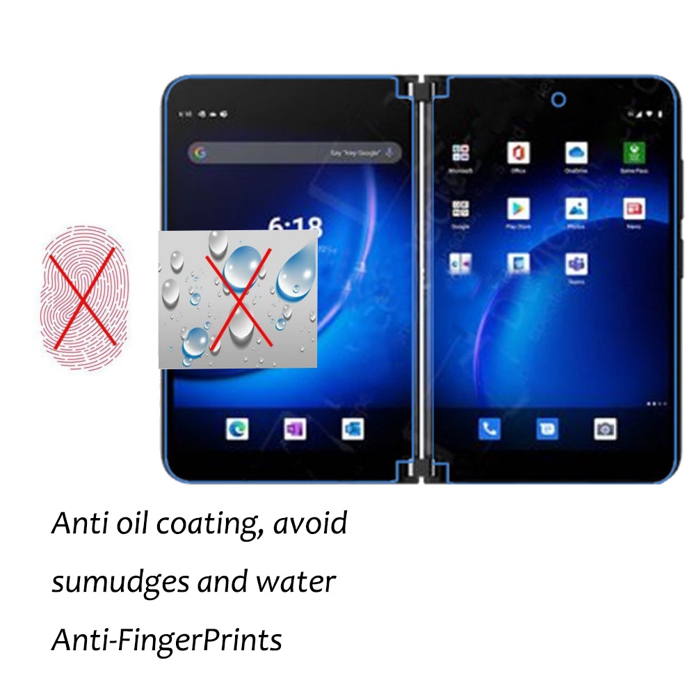 ฟิล์มกันรอยหน้าจอแท็บเล็ต Hd แบบใส ซ้าย และขวา สําหรับ Surface Duo 2 ...