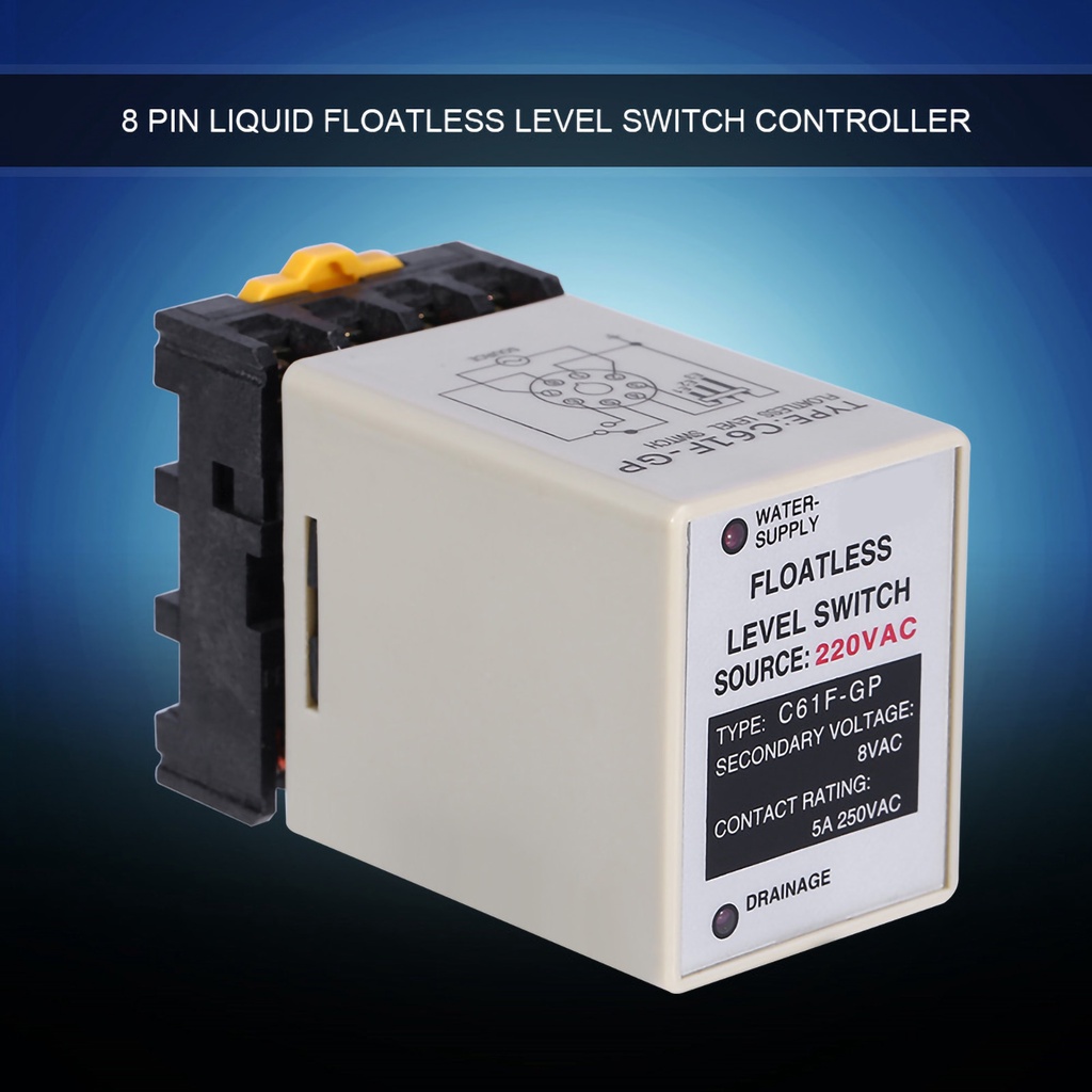 C61F-GP AC220V 50/60HZ Liquid Floatless Level Switch Controller With Base | Shopee Thailand