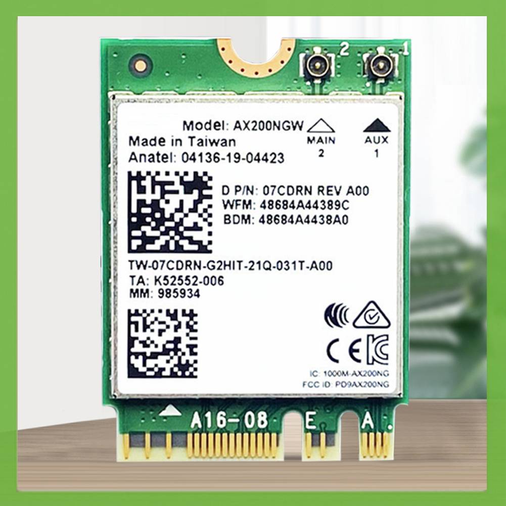 การ์ดเครือข่าย AX200NGW 2974M 2.4G 5G WiFi 6 M.2 บลูทูธ สําหรับ Intel ...