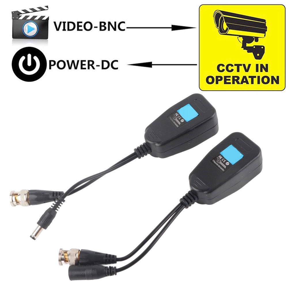 1Buycart อุปกรณ์เชื่อมต่อ Passive Cctv Coax Bnc Video Power Balun Transceiver To Rj45 1 คู่ ...