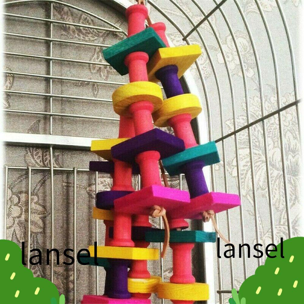 Lansel กรงนกแก้ว ของเล่นเคี้ยว แบบไม้ ขนาดใหญ่ สําหรับสัตว์เลี้ยง ...