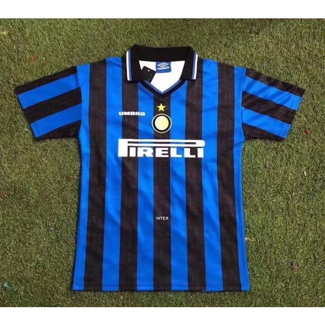 เสื้อกีฬาแขนสั้น ลายทีมชาติฟุตบอล Inter Milan 9798 คุณภาพสูง | Shopee ...