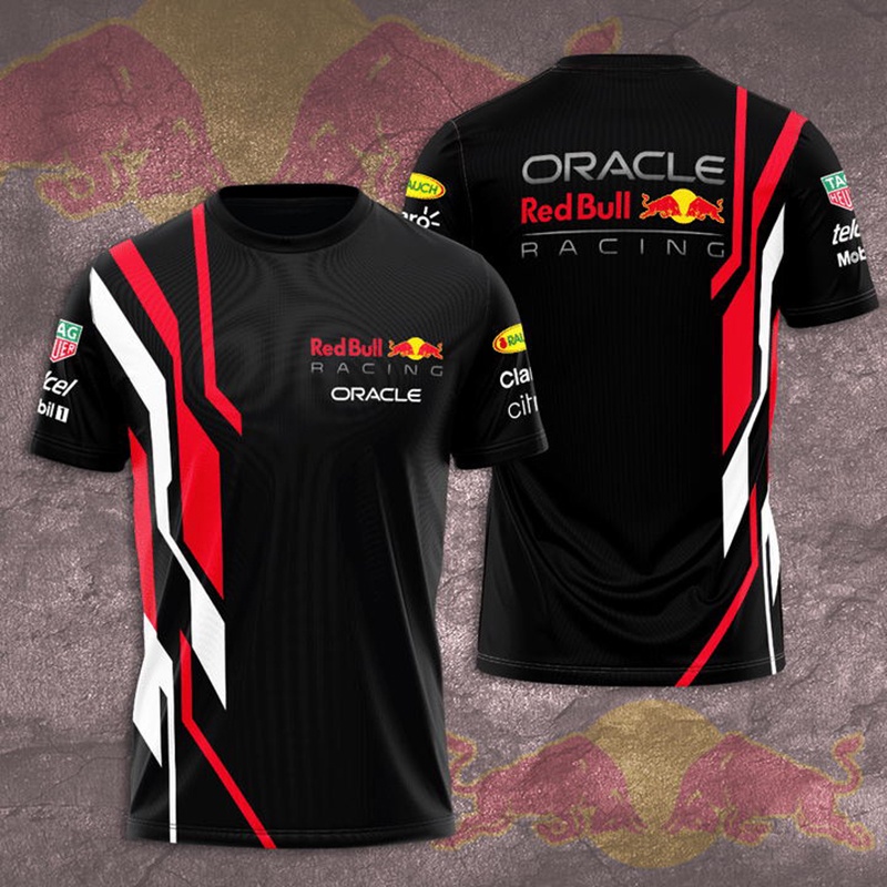 ใหม่ เสื้อยืดลําลอง แขนสั้น พิมพ์ลาย Oracle Red Bull Racing F1 Team Tag ...