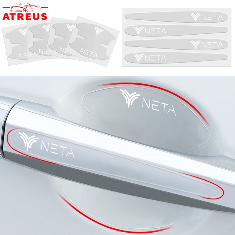 8 ชิ้น NETA V รถยนต์แบบใสรับมือชามประตูปกป้องสติ๊กเกอร์ใช้กับ Hozon ...