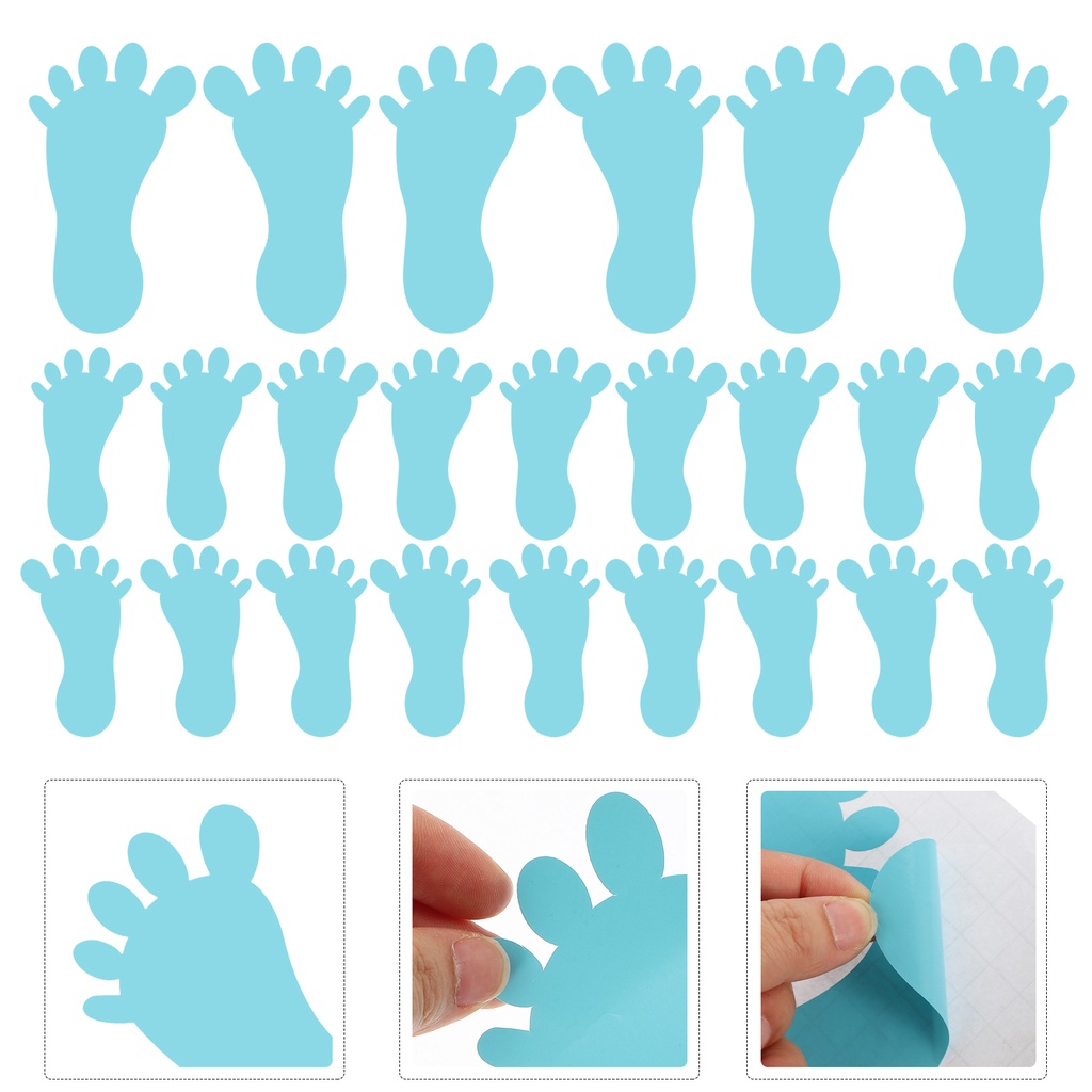 Rug Kids Room Foot Sticker Feet Floor Stickers Foot- Shaped Markers 24 ...