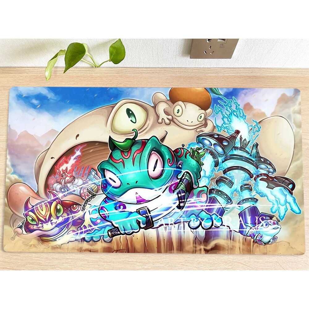 ใหม่ YuGiOh Playmat Spright X กบ TCG CCG Board Trading Card เกม Mat ...