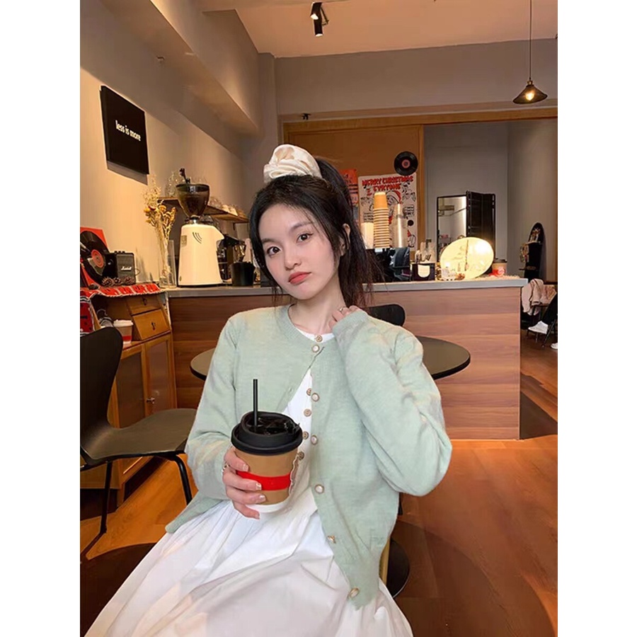 GAKKI เสื้อสเวตเตอร์ถักไหมพรมผู้หญิง เสื้อคาร์ดิแกนหญิง ผ้านิ่มใส่สบาย ฟรีไซส์ พร้อมส่ง 1545 ...