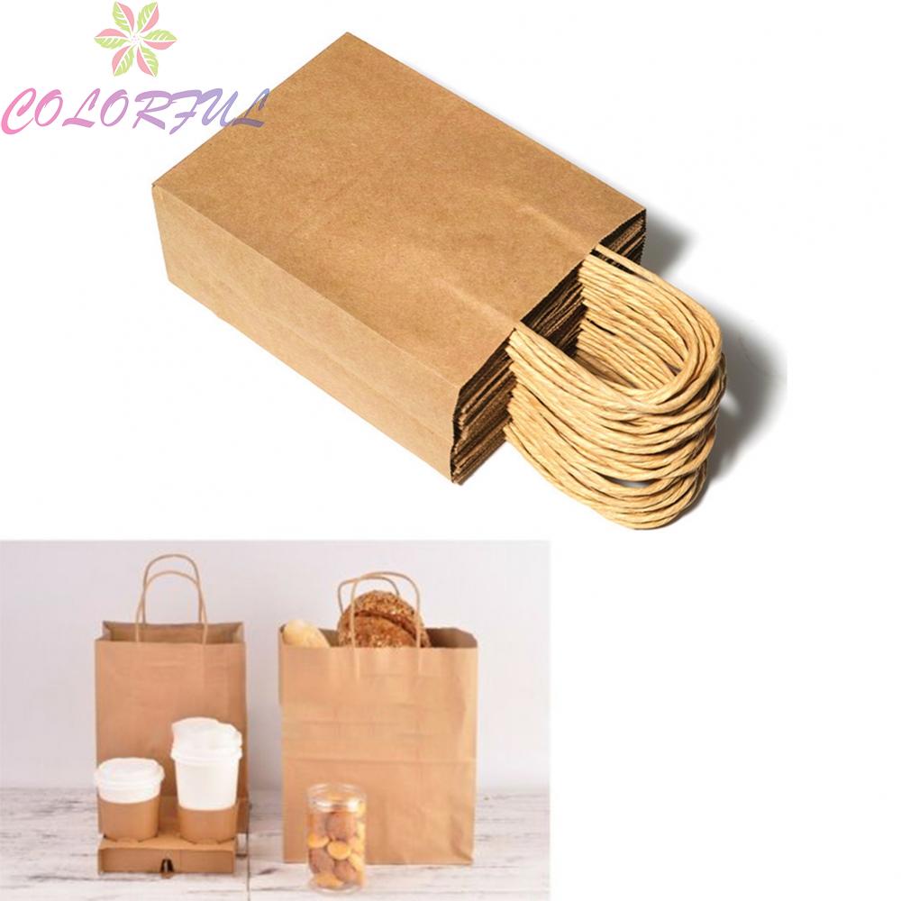 【COLORFUL】Kraft Paper Bags Of 100% Recycle Paper Standard Paper Bags ...