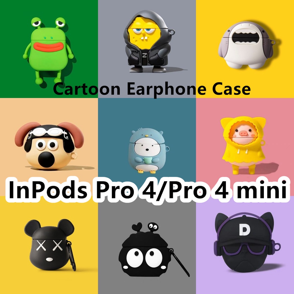 พร้อมส่ง! เคสหูฟัง แบบนิ่ม ลายการ์ตูนฉลาม สําหรับ Pro 4 Mini Pro4 Mini ...