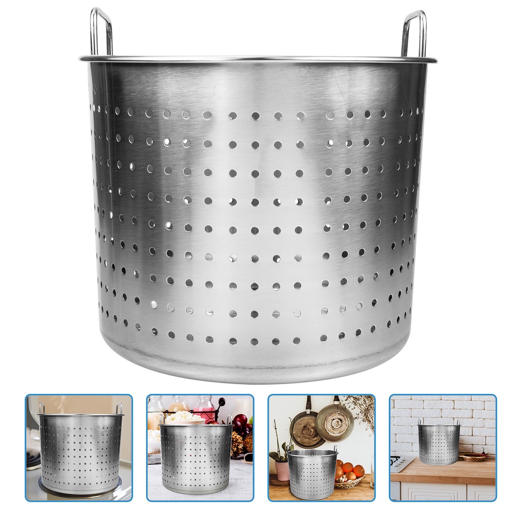 Pot Crawfish Basket Steamer Seafood Boil Stock Bucket Leaky Steel ...