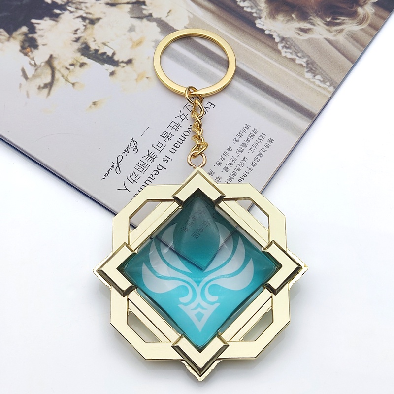 พวงกุญแจกระจก ลายเกม Genshin Impact Visions Sumeru Mondstadt Liyue ...