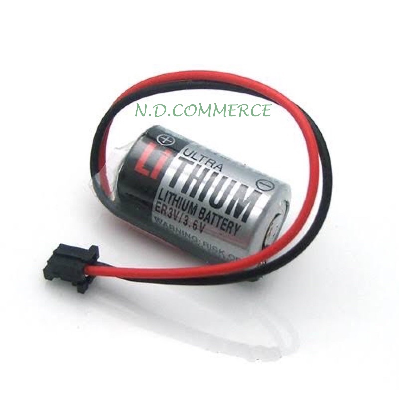 ถูก! แบตเตอรี่ลิเธี่ยม TOSHIBA ER3V / 3.6V Lithium Battery 1/2 AA ...