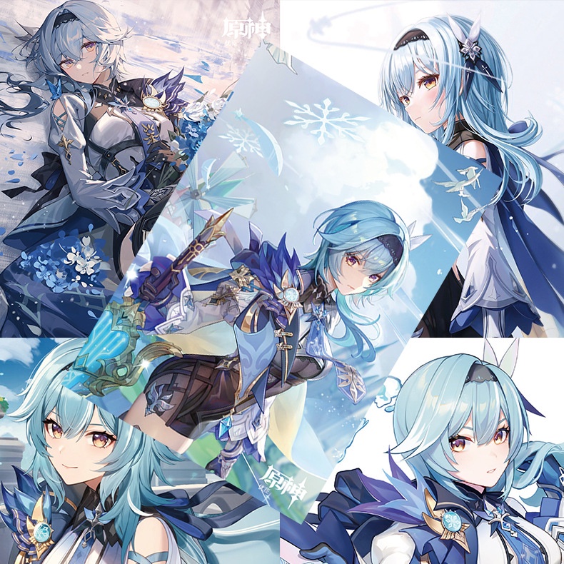 8 ชิ้น/เซ็ต Project Genshin Impact Eula โปสเตอร์ 42.29CM | Shopee Thailand