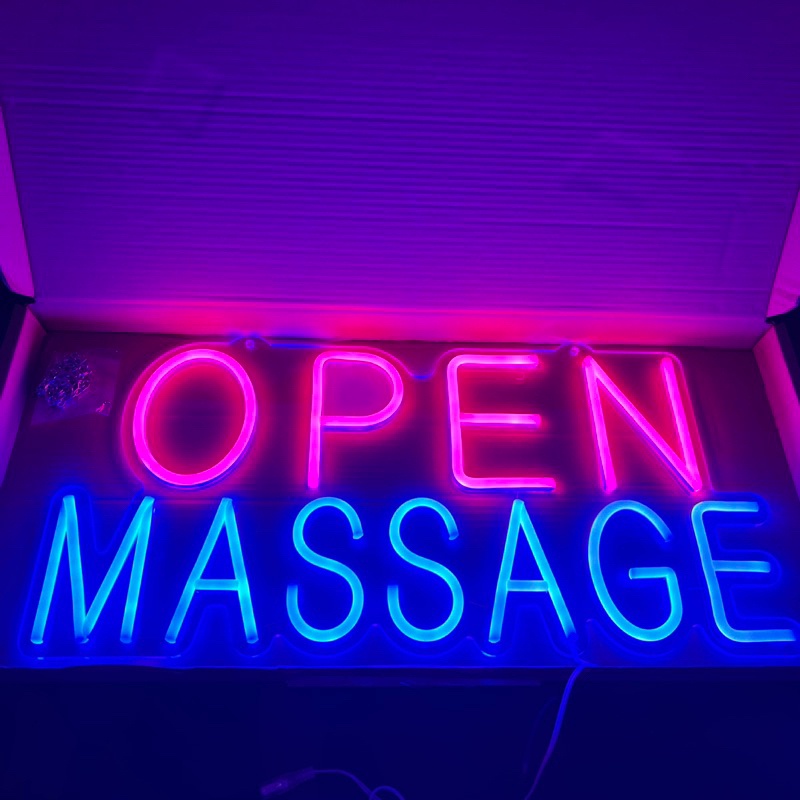 ป้ายไฟ* OPEN MASSAGE* ป้ายไฟร้าน ป้ายไฟตัวอักษร ป้ายไฟวิ่ง ป้ายไฟled ...