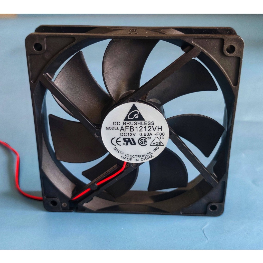 พัดลมระบายความร้อน Delta AFB1212VH 12ซม. 120*120*25มม. 12V 0.6A 2สาย 3สาย 4สาย | Shopee Thailand