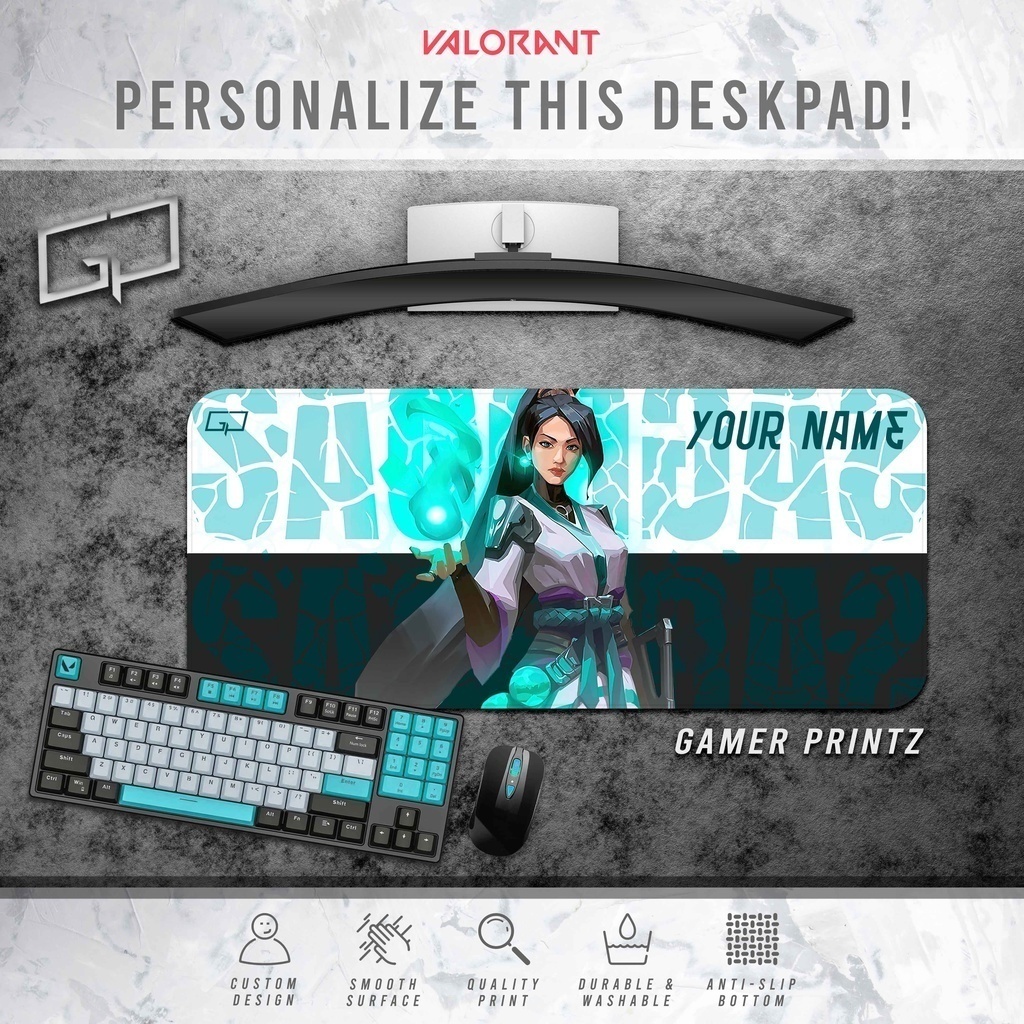 แผ่นรองเมาส์เล่นเกม พิมพ์ลาย SAGE Valorant Pad | Shopee Thailand