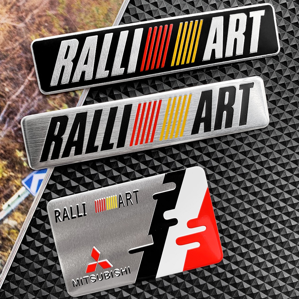 Ralliart สติกเกอร์อลูมิเนียม ลายตราสัญลักษณ์ 3D สําหรับติดท้ายรถยนต์ ...
