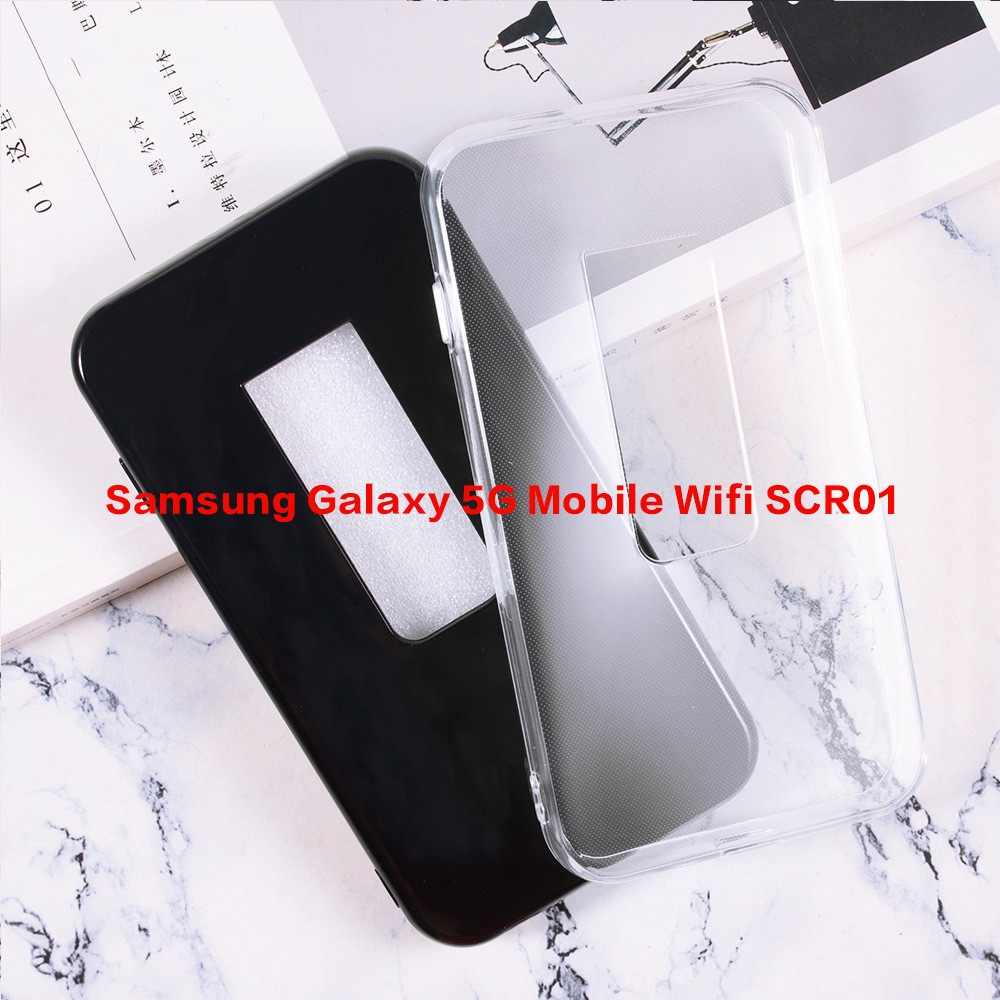 Samsung Galaxy 5G Mobile Wifi SCR01 เคสสีดํา นิ่ม TPU ซิลิโคน ป้องกัน ...
