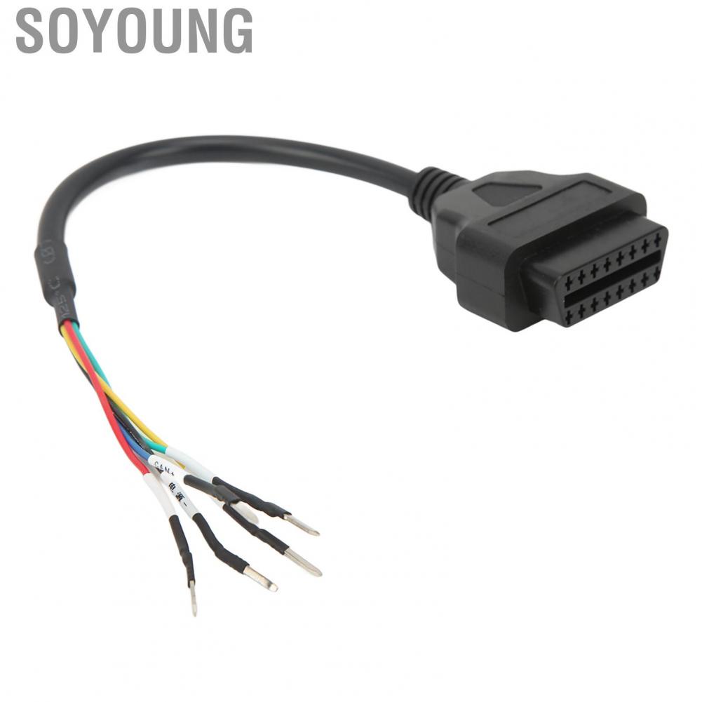 Soyoung OBD2 Female Connector Cable 5 Pinout Diagnostic Extension ...