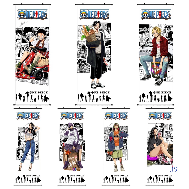 Js 30 * 90 ซม. อะนิเมะ One Piece สองมิติ สินค้าผ้าไหม ภาพวาด สไตล์ใหม่ ...