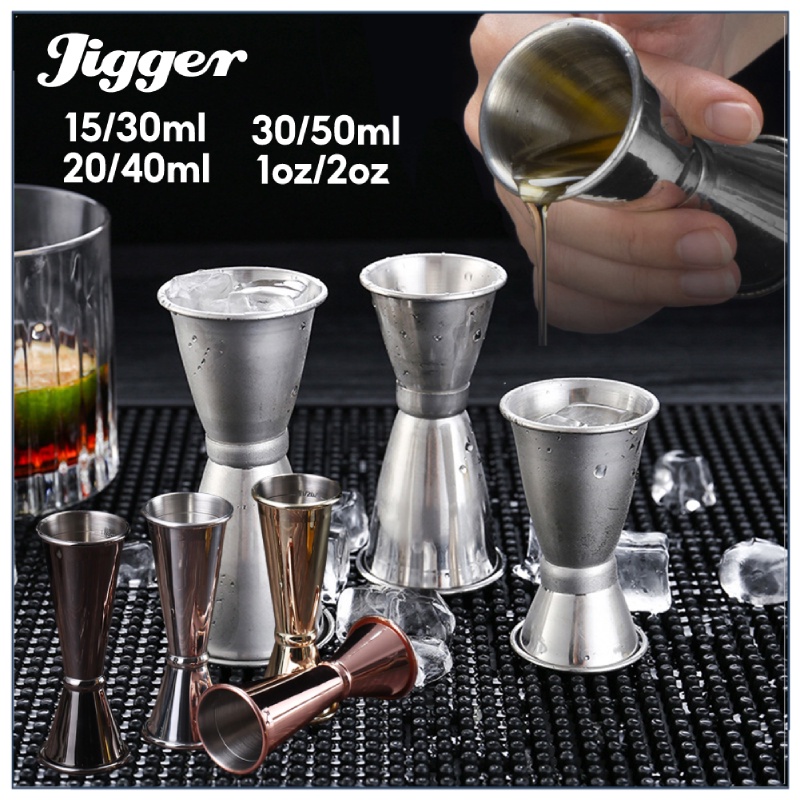 【COD】Jigger จิกเกอร์ (สแตนเลส 304) ถ้วยตวง 15-50ML จิกเกอร์ตวงสเเตนเลส ...