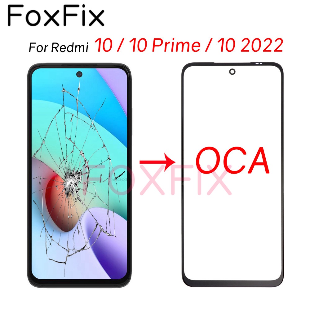 กระจกหน้าจอ LCD เลนส์กระจกด้านนอก พร้อมกาวใส OCA แบบเปลี่ยน สําหรับ ...