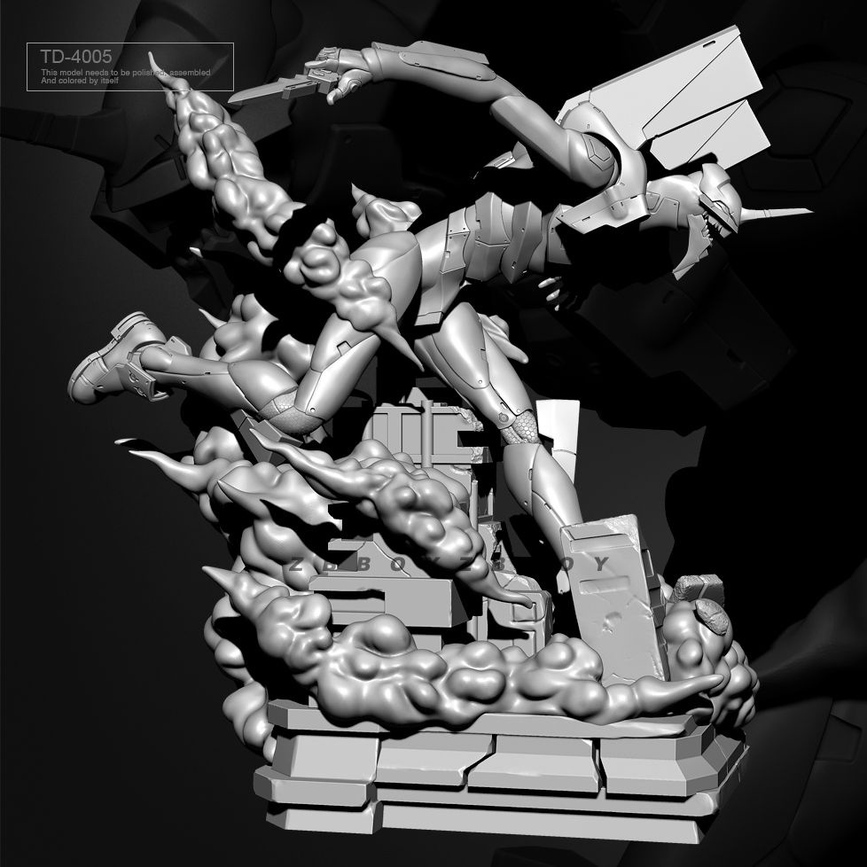 Zbboy โมเดลทหารเรซิน Evangelion ขนาด 55 มม. 75 มม. สีขาว รุ่น TD-4005 ...