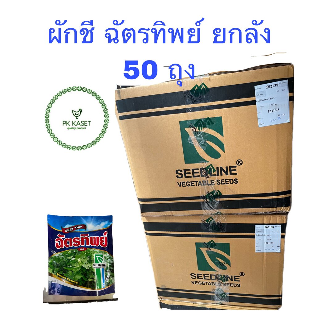 เมล็ดพันธ์ุผักชี ฉัตรทิพย์ ขนาด 300g SEEDLINE ขายยกลัง 50 ถุง ราคาส่ง ...