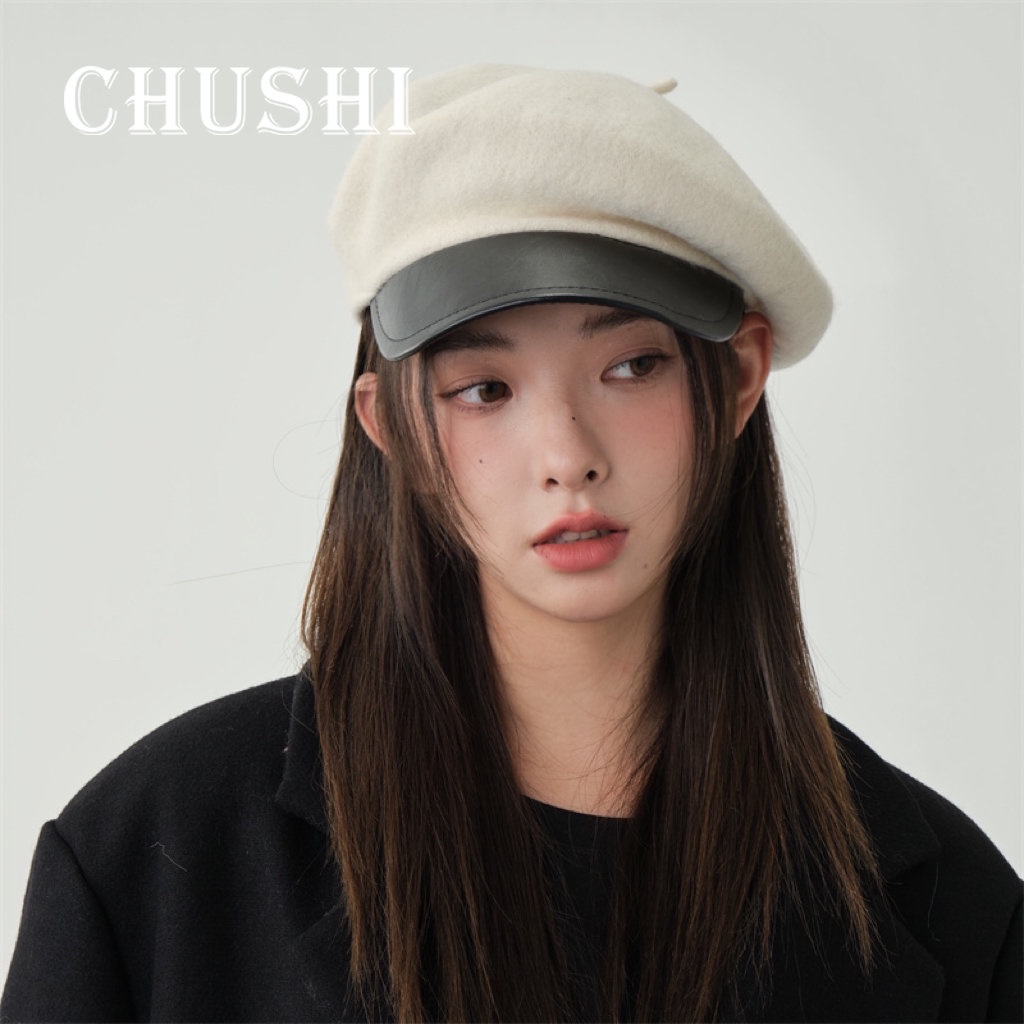 Chushi [พร้อมส่ง] วาล์วเงิน สําหรับลูกสาวหมวกเบเร่ต์ แฟชั่นฤดูหนาว ...