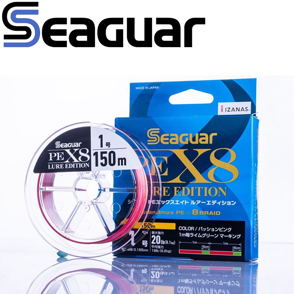 150M PE X8 SEAGUAR สายตกปลา Edition สายตกปลา 0.6-2.0 ขนาด 100% multifilamato 8 เส้น สายตกปลา ...