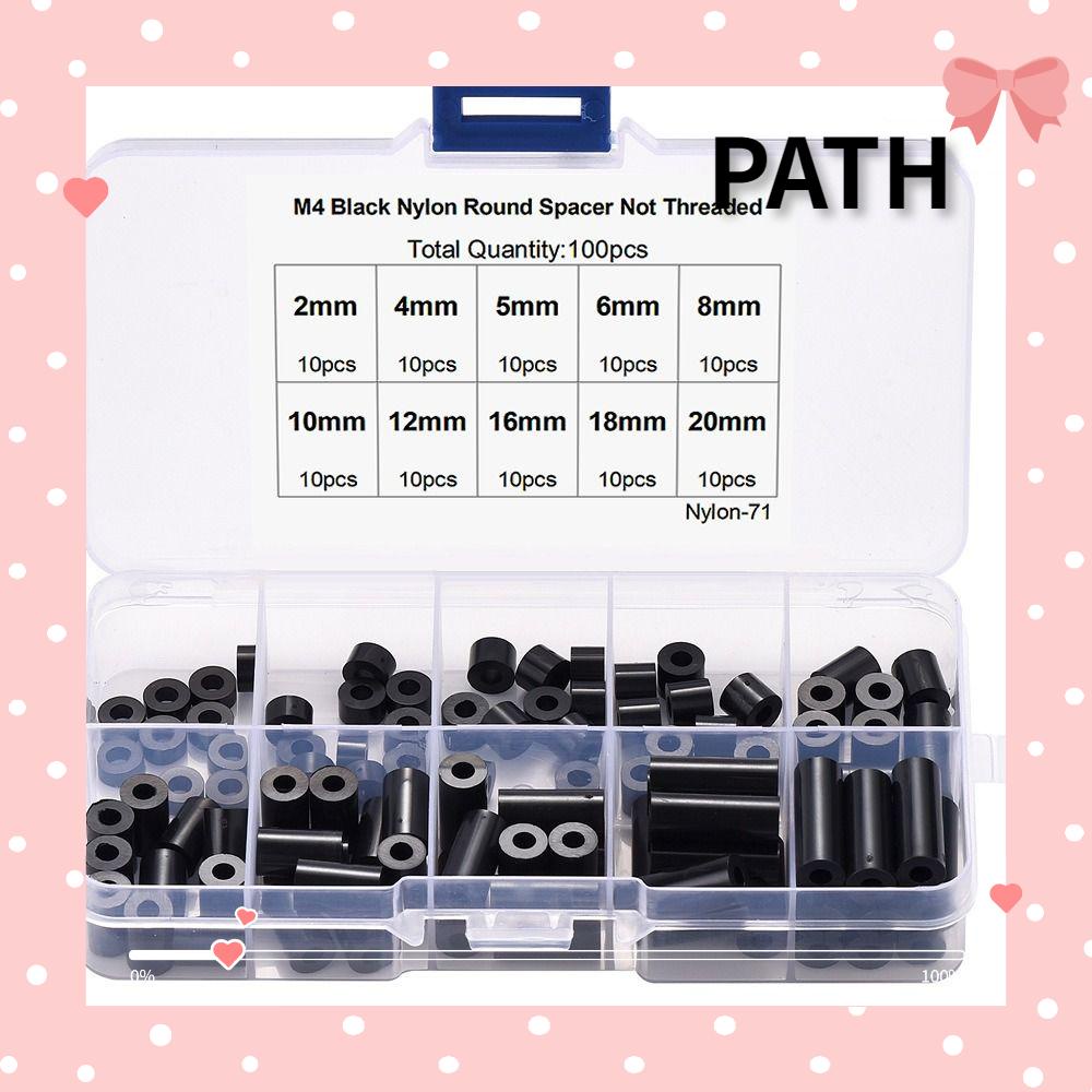 Path ชุดสกรูสเปเซอร์ ไนล่อน M4 ทรงกลม สีดํา 100 ชิ้น | Shopee Thailand