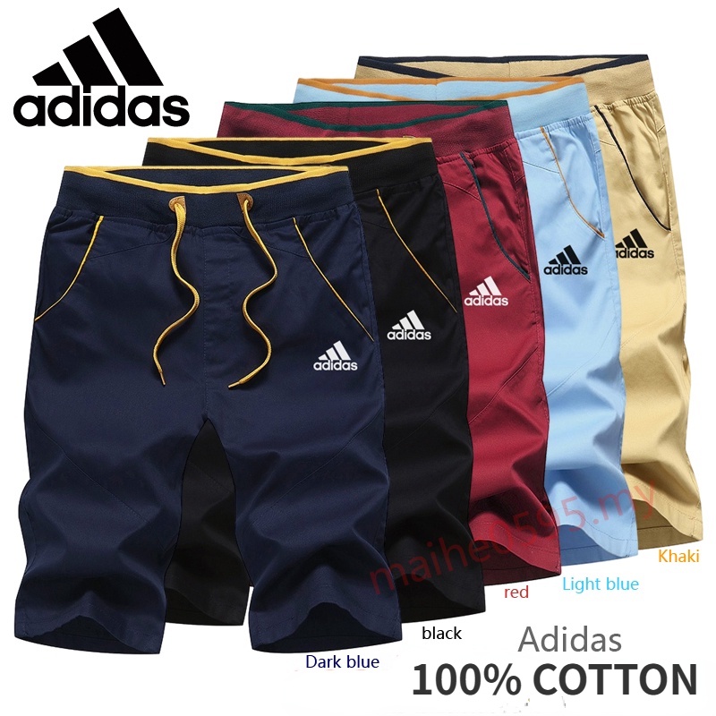 Adidas กางเกงขาสั้นลําลอง ผ้าฝ้าย 100% พลัสไซซ์ สําหรับผู้ชาย ไซซ์ M ...