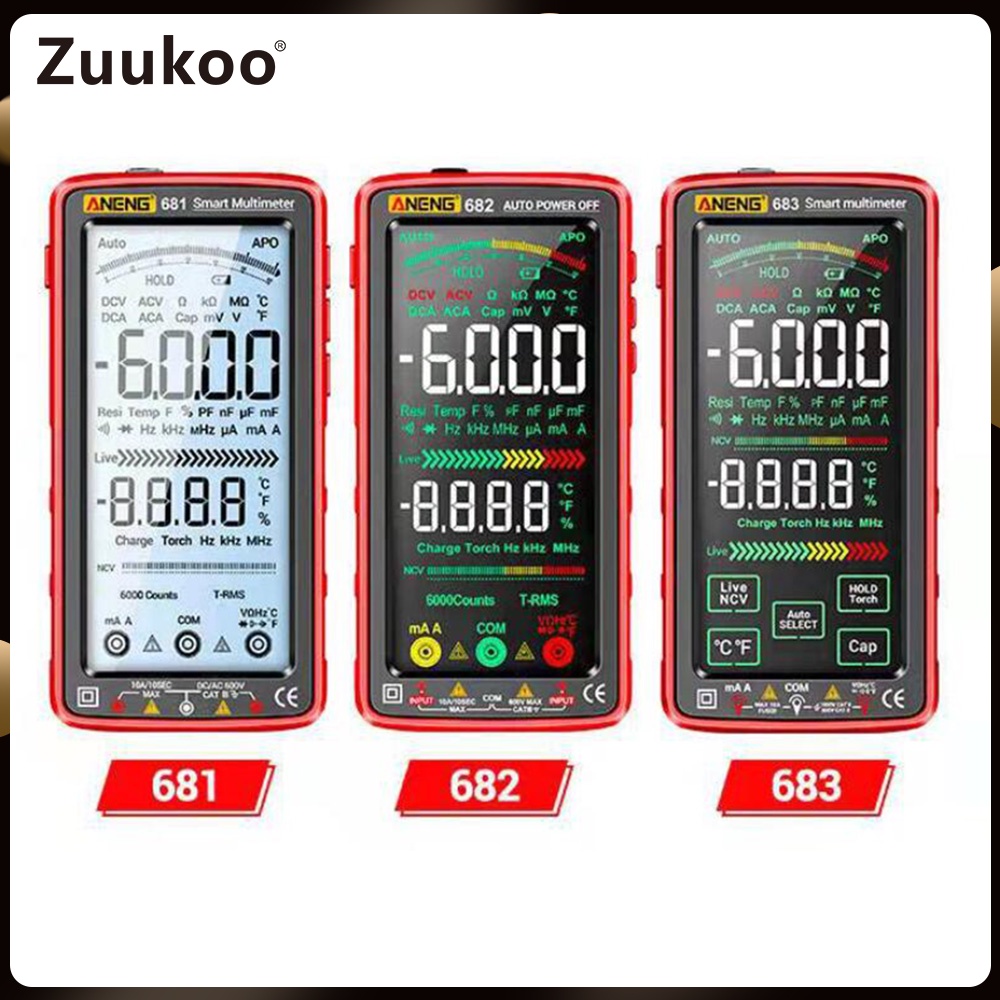 Aneng 683 682 681 สมาร์ทมัลติมิเตอร์แบบดิจิตอล AC/DC Capacitance Meter ...