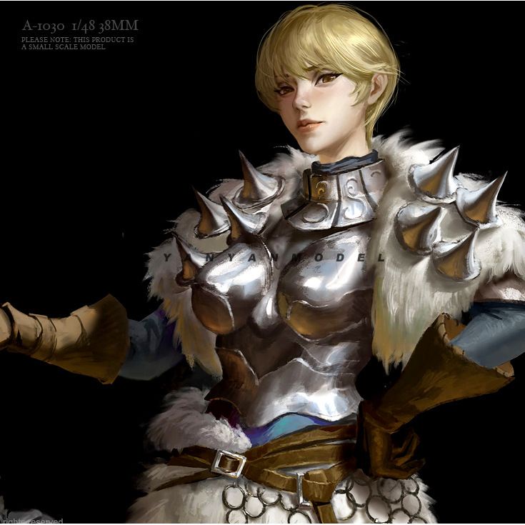 Beauty Soldier Goddess Series โมเดลทหารเรซิ่น ขนาด 38 มม. (สีขาว) A ...