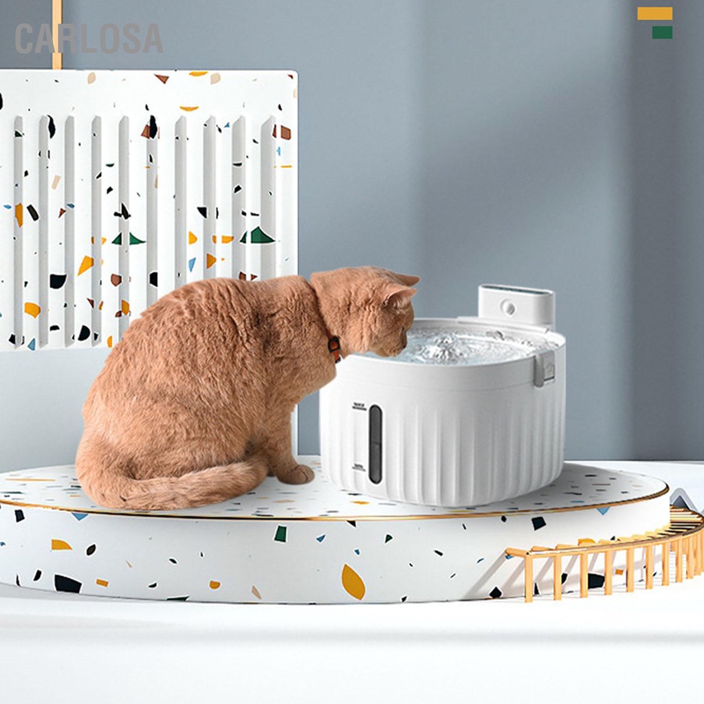 CARLOSA Pet Water Fountain Smart Induction Automatic Circulation ...