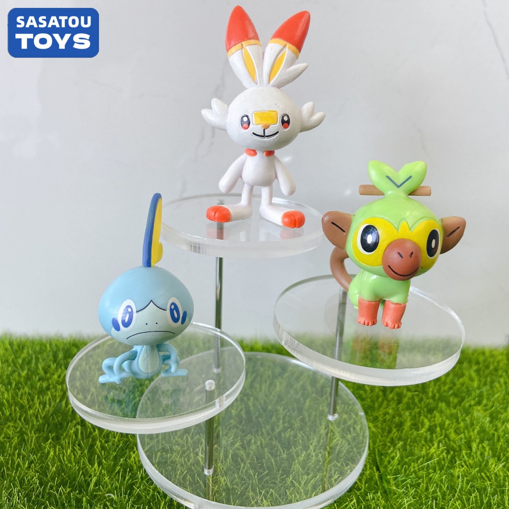ของเล่นฟิกเกอร์ pokemon Scorbunny Raboot Cinderace Grookey Thwackey ...