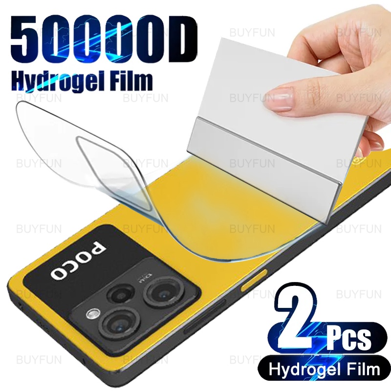 2pcs สําหรับ Xiaomi Poco F6 F5 X5 M6 X6 Pro 5G poko X 5x gt Hydrogel กลับฟิล ์ มหน ้ าจอนุ ่ มป ...