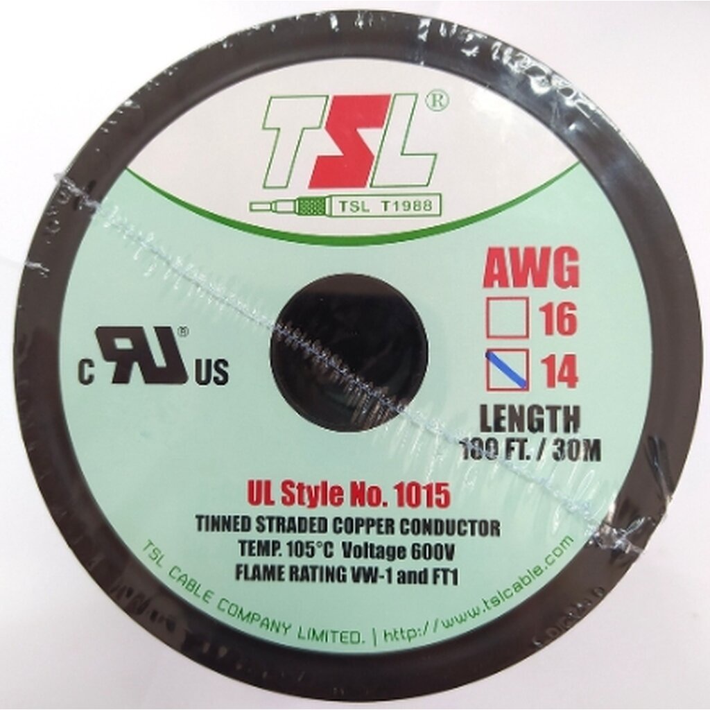 สายไฟ TSL UL1015 14AWG ฟ้า,ดำ,แดง สายไฟต่อหม้อแปลง UL-1015 | Shopee Thailand