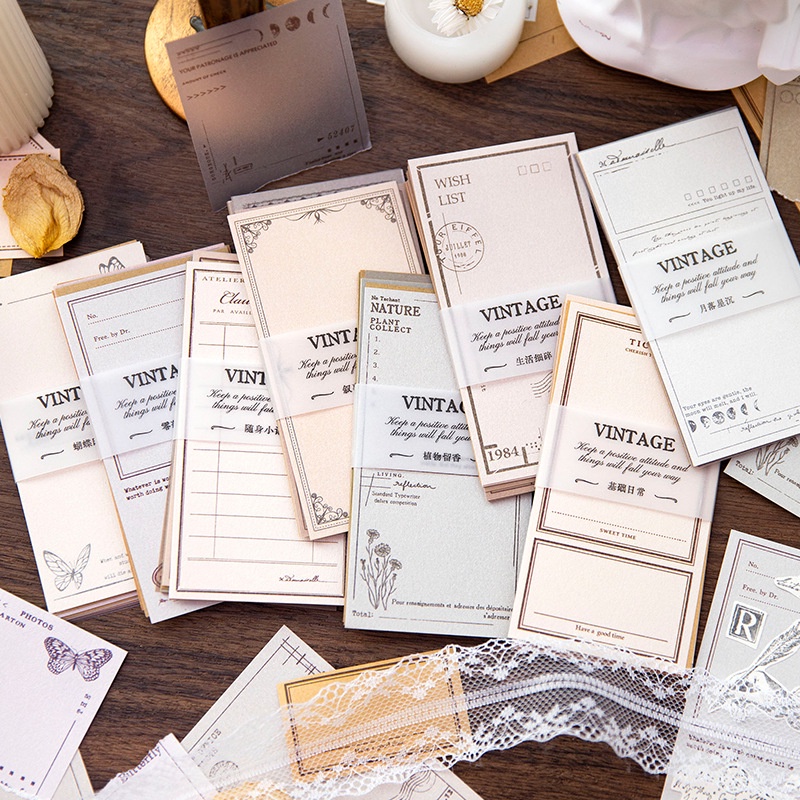 Enwei [ซีรีส์ความทรงจํา] กระดาษอาร์ต สไตล์วินเทจ สําหรับตกแต่งสมุดภาพ ...