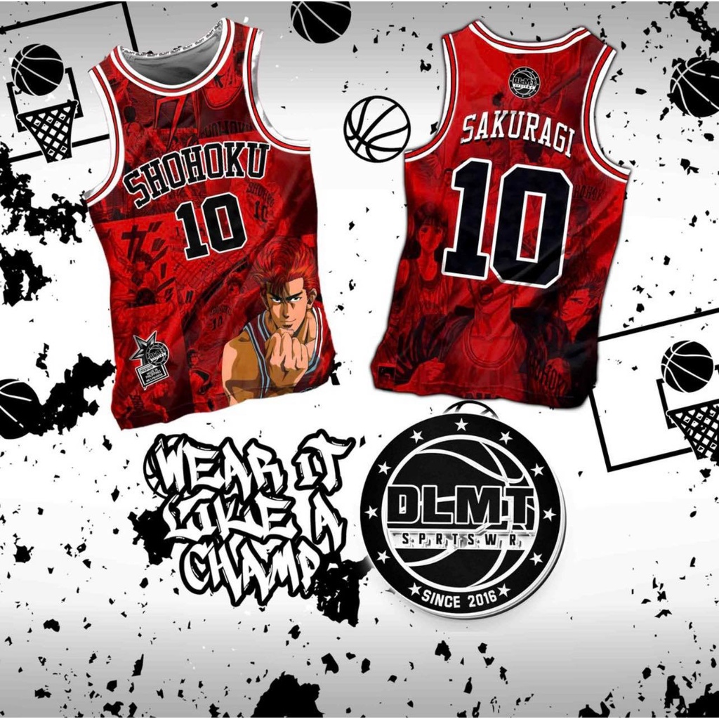 Slam DUNK - TEAM SHOHOKU - HANAMICHI SAKURAGI - รหัส DLMT124 เสื้อเจอร ...