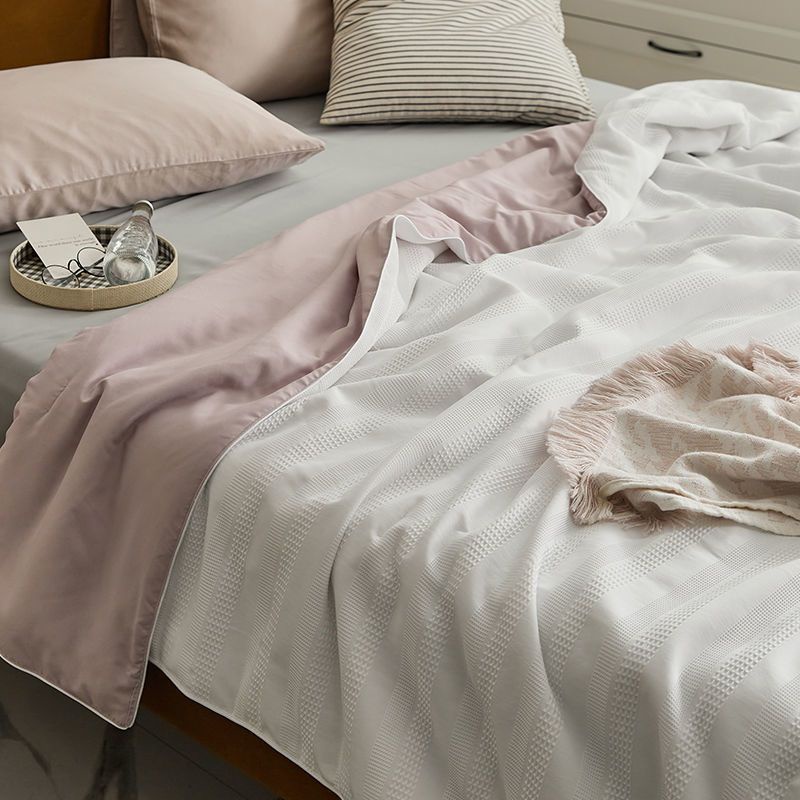 [Ten Beans] ผ้าห่มผ้าไหม 5 ฟุต 6 ฟุต สบาย สีพื้น สําหรับ ...