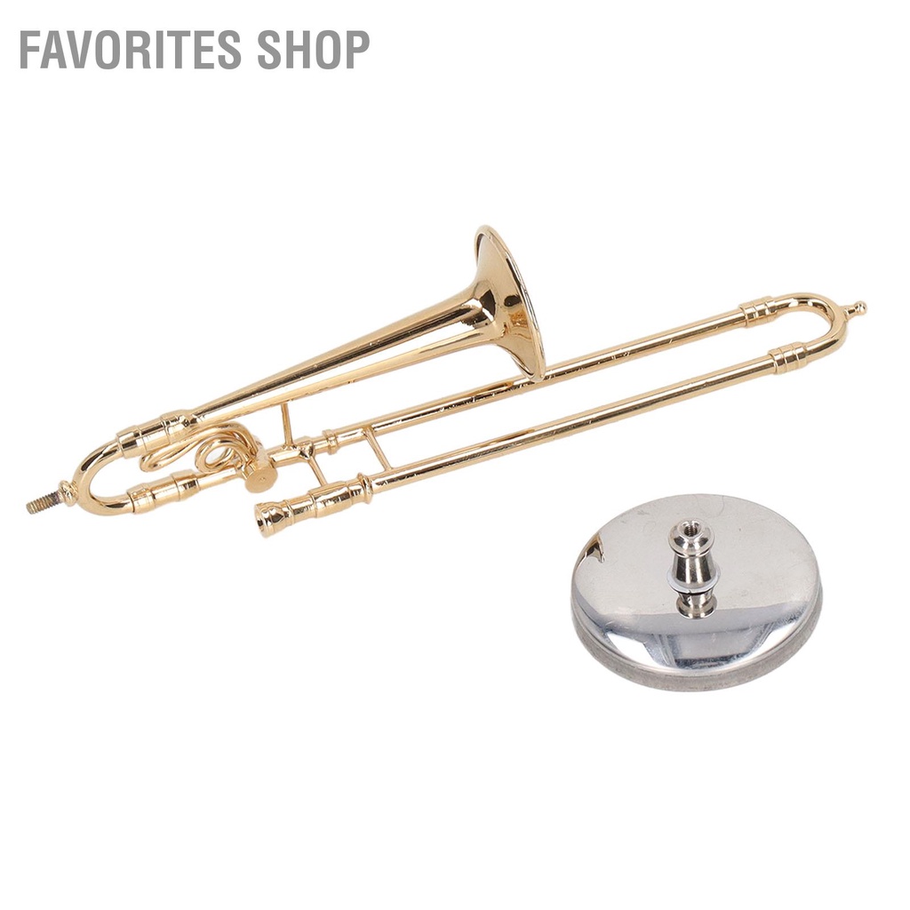 Favorites Shop Dollhouse Trombone Model จำลองทองเหลืองชุบทอง Miniature ...