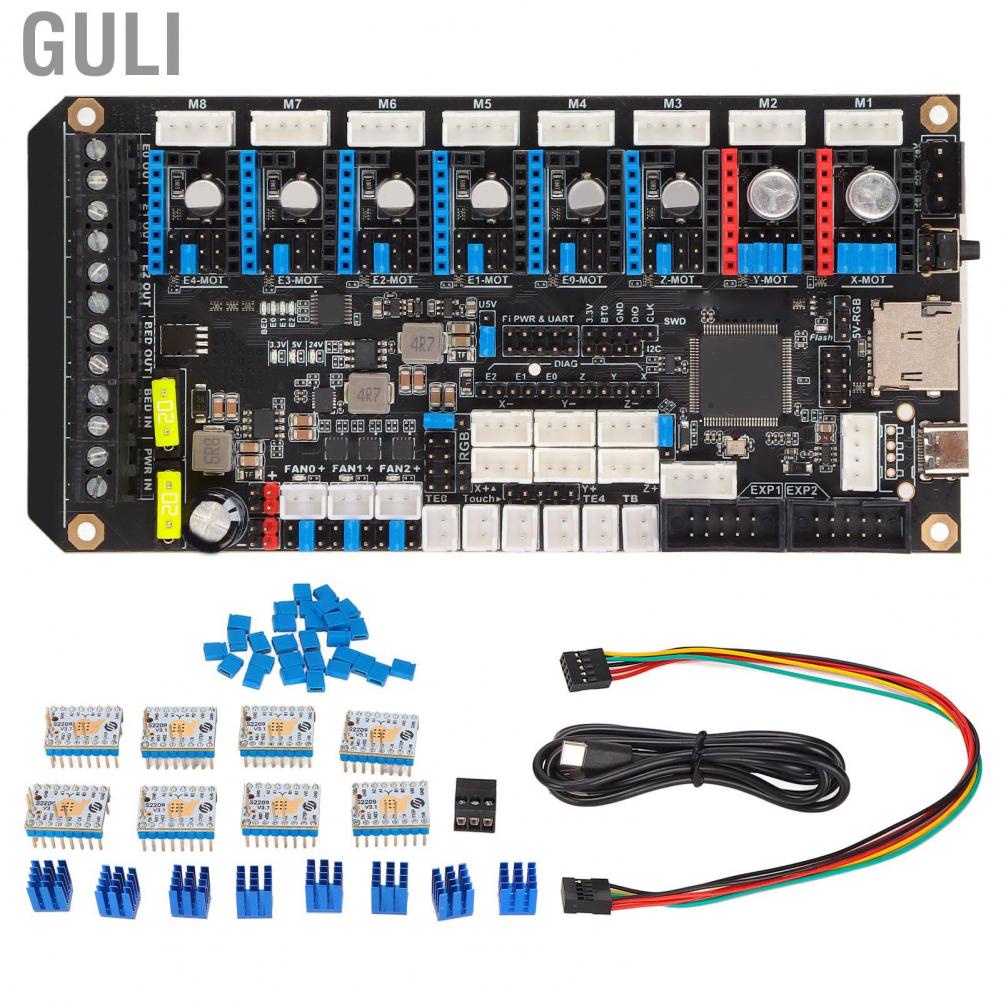 Guli 3D Printer Motherboard 8 TMC Stepper Drives Supports Uart SPI ...